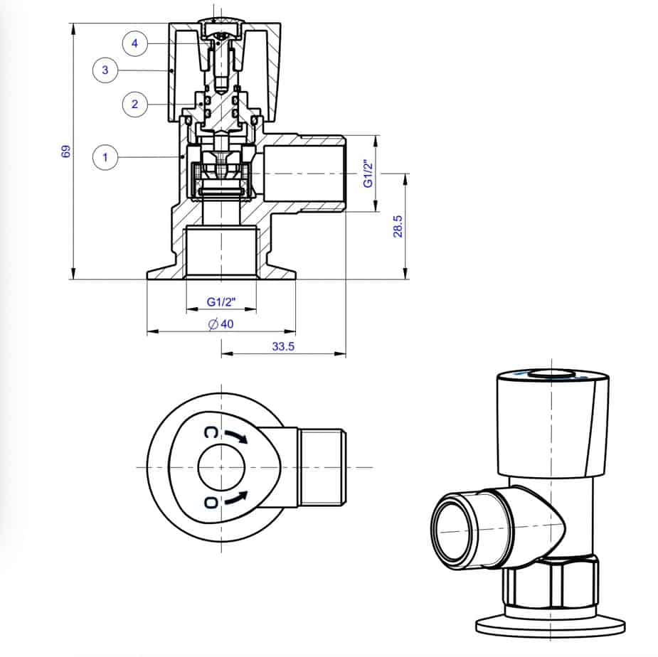 1/4 Turn Ceramic Valve - Premium Residential Valves and Fittings Factory